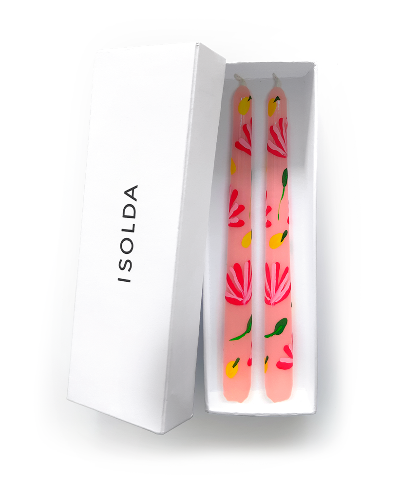 Kit 2 Velas Pintadas à Mão - Chintz Colorido – Isolda